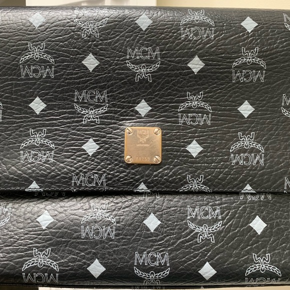 MCM | Bags | Mcm Black Foldover Shoulder Bag Vtg | Poshmark